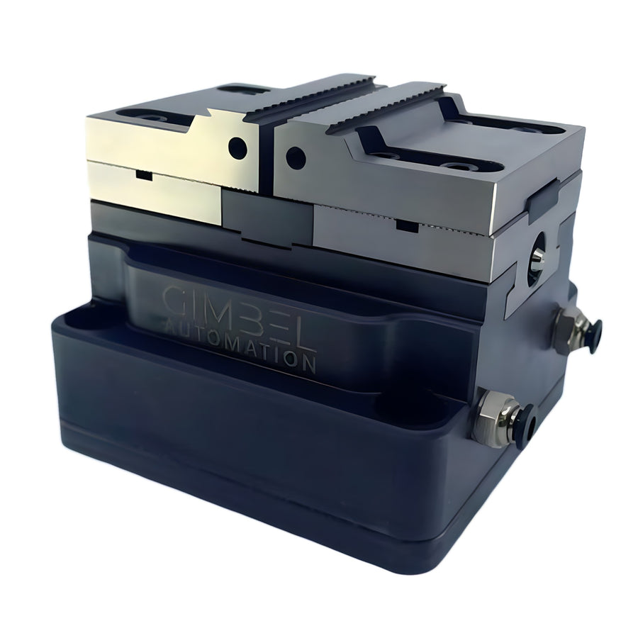 75mm Self-Centering Pneumatic CNC Vise | Gimbel Automation