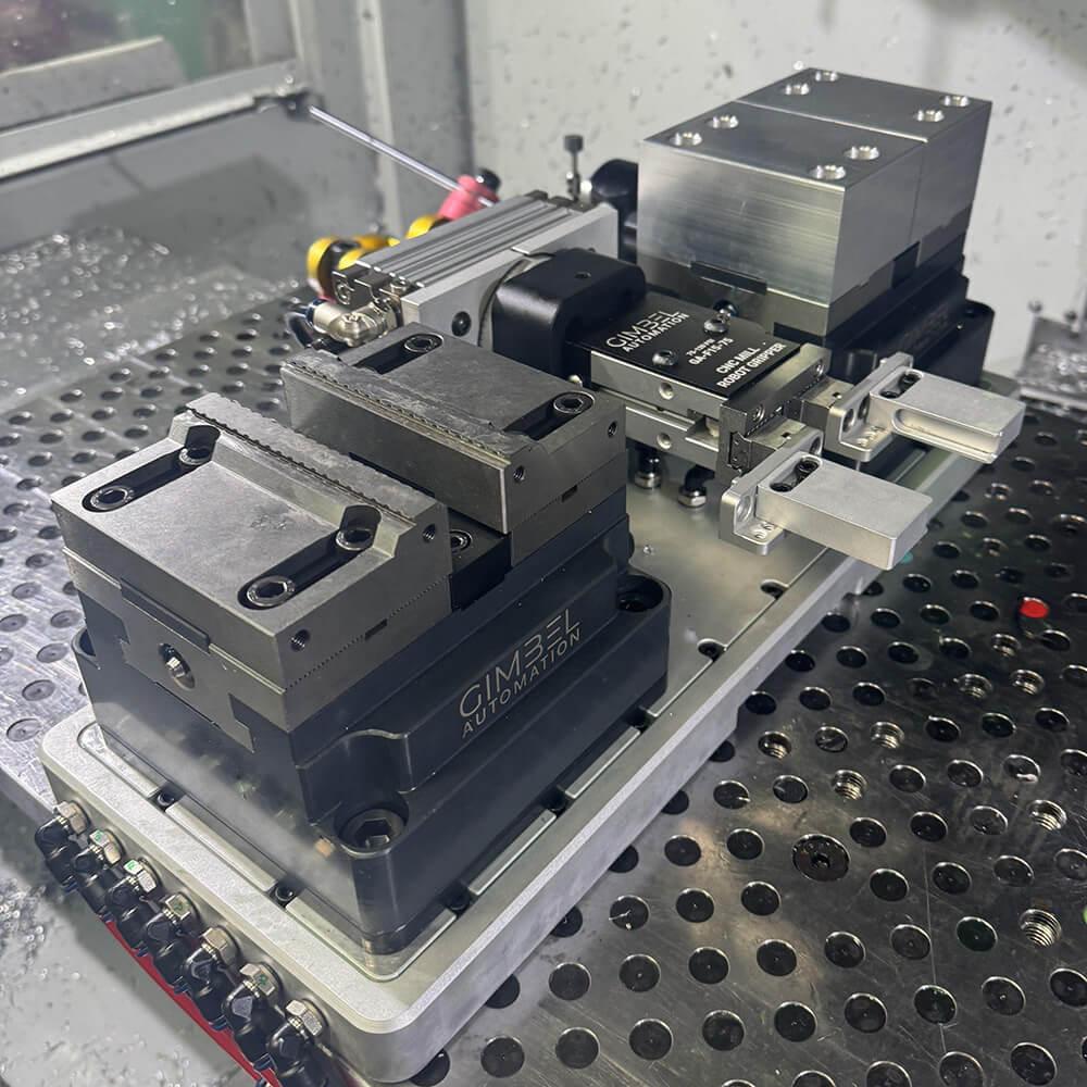 Two-Op Air Vise & Flip Pallet for Automated CNC Production